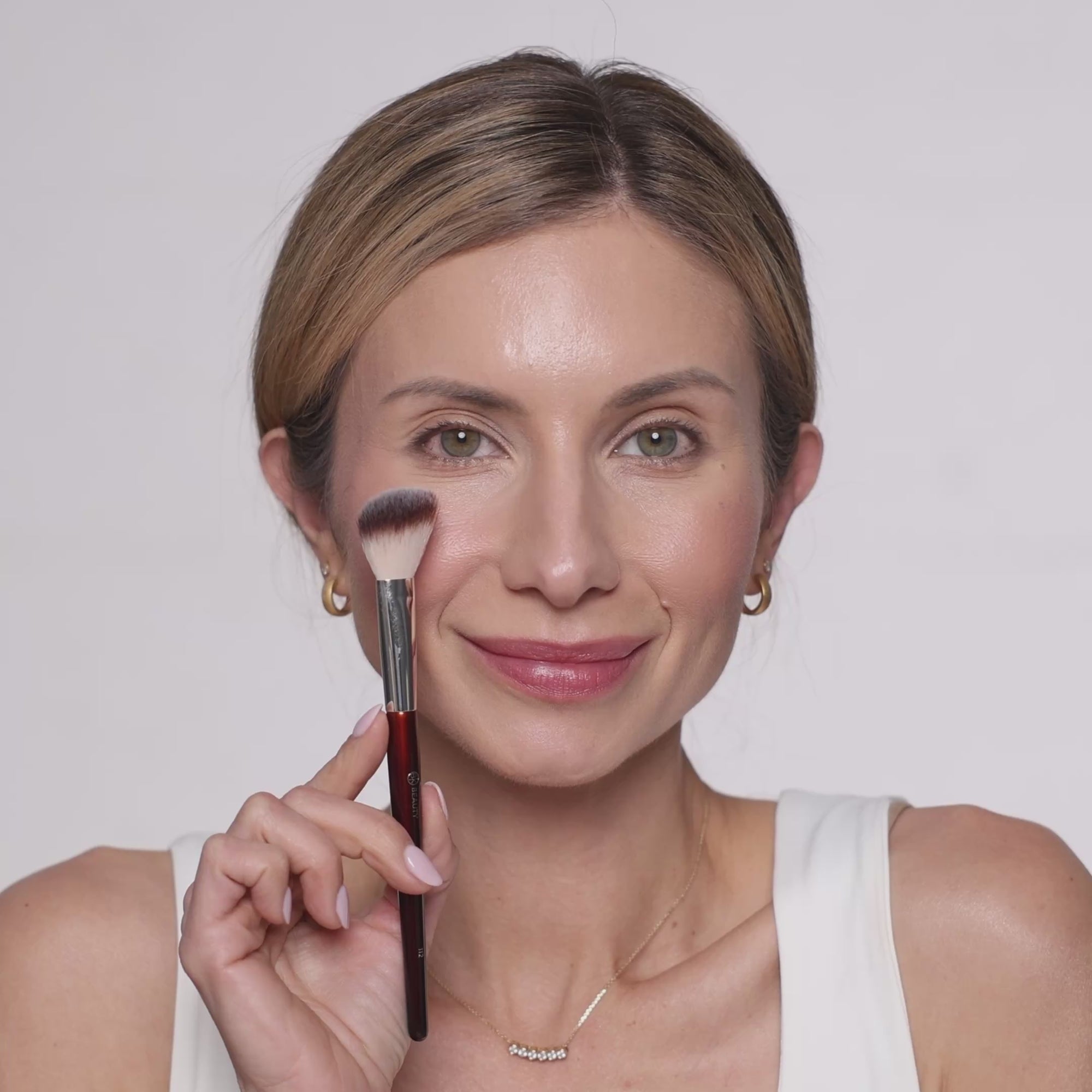112 Small Angled Face Brush by BK Beauty