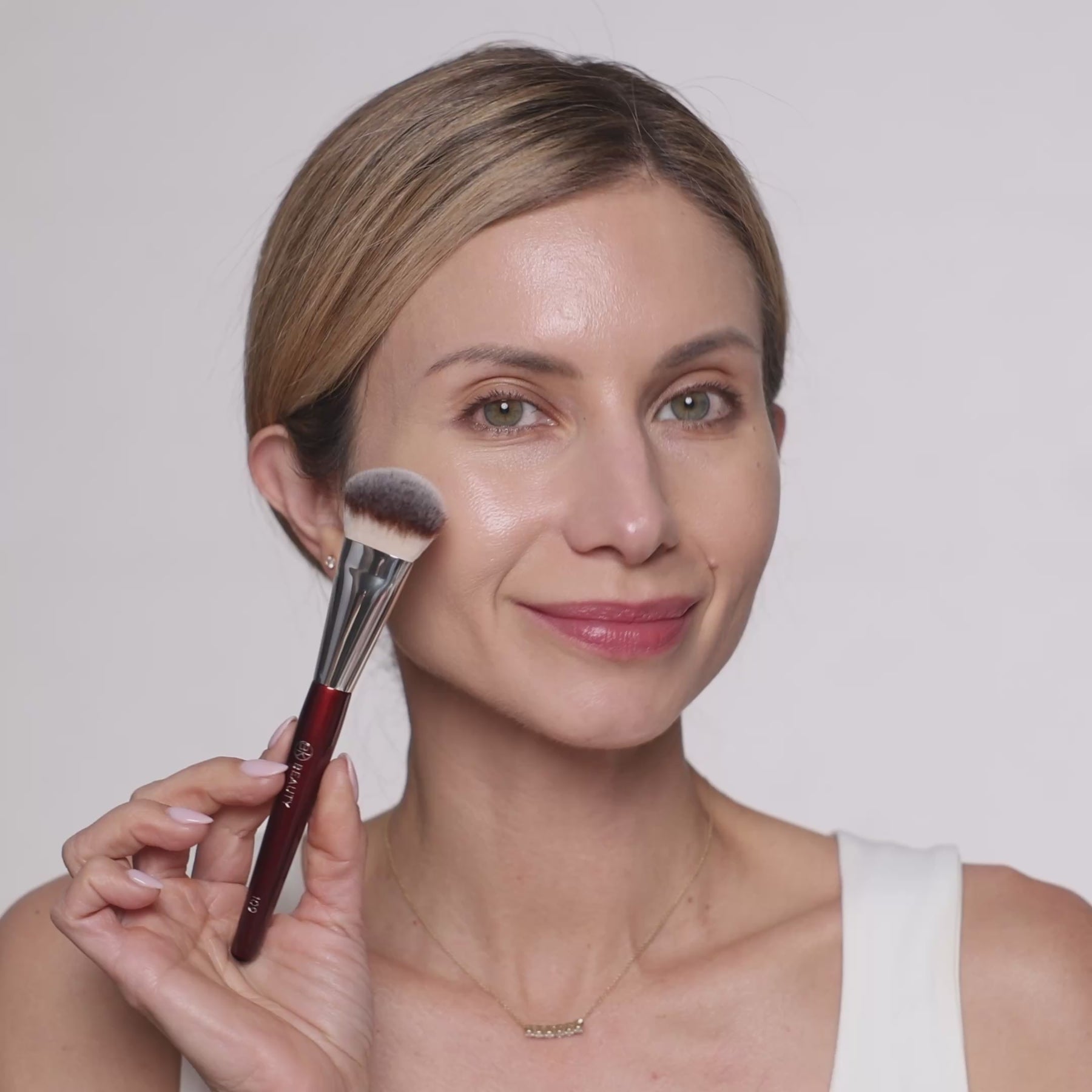 109 Mini Contoured Foundation Brush by BK Beauty