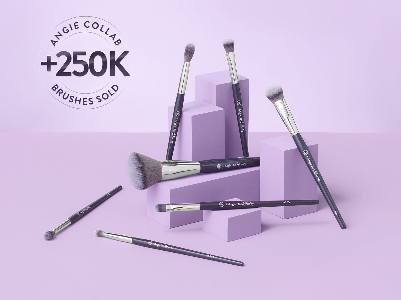 Angie Hot & Flashy Makeup Brush Set (7PC)